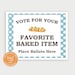 Printable Food Competition Ballot Sign, Bake off Competition ID Cards ...