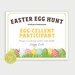 Printable Easter Egg Hunt Award Certificate, Egg-cellent Participant ...
