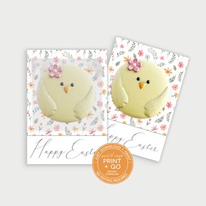 Printable Easter Cookie Card, Easter Favor, Happy Easter Tag, Easter ...