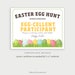 Printable Easter Egg Hunt Award Certificate, Egg-cellent Participant ...