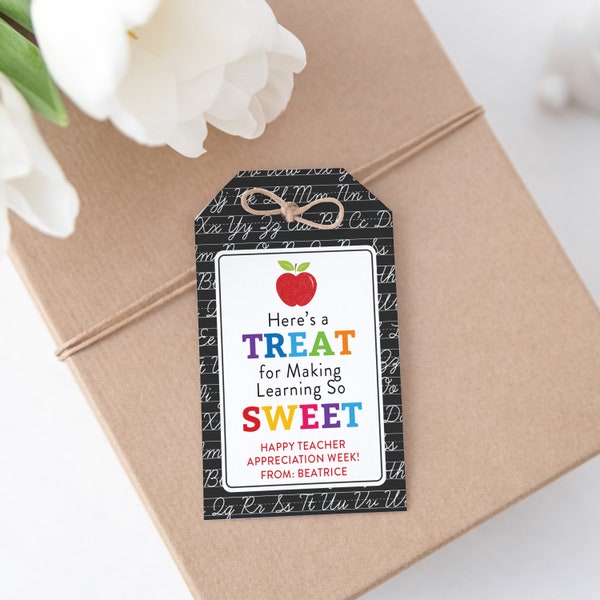 Teacher Treat Tag - Etsy