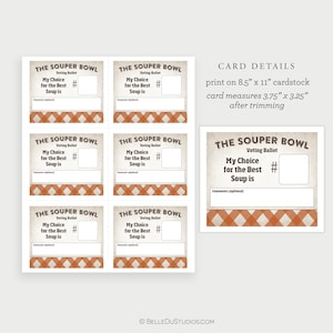 The ORIGINAL Printable Souper Bowl Easy Ballots, Cook off Competition ...