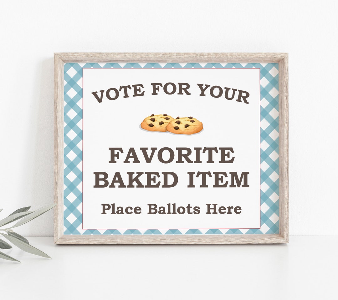 Printable Food Competition Ballot Sign, Bake off Competition ID Cards ...