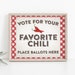 Printable Chili Cook-off Ballot Box Sign, Sign for Ballot Voting, NO ...