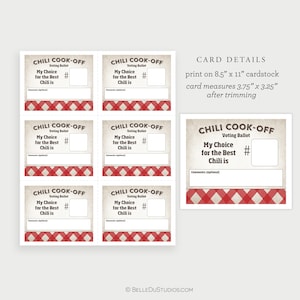 Printable Chili Cook-off Deluxe Bundle, Awards, Easy Ballots ...