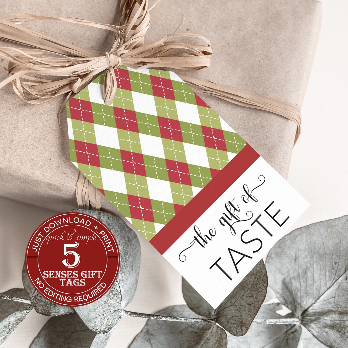 Printable Holiday FIVE SENSES Gift Tags Christmas Gift Idea - Etsy