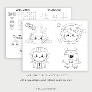 Printable Halloween Kids Activity Pack, Trick or Treat Gift, Kids ...