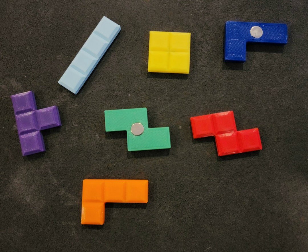 3D Printed Tetris Magnets for the Refrigerator or Toolbox - Etsy