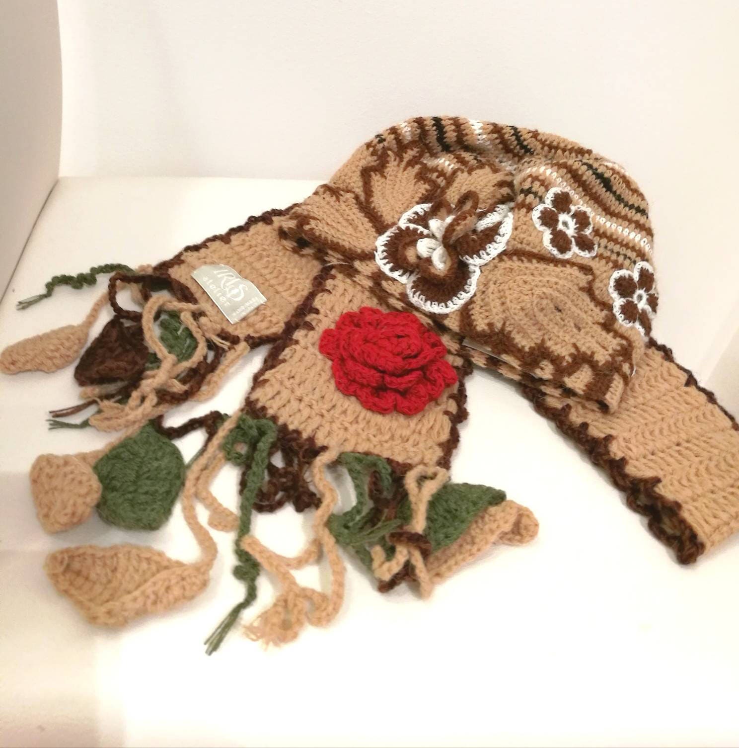 Hat and Scarf in Wool Woman Coordinated Winter Basque Cap and - Etsy