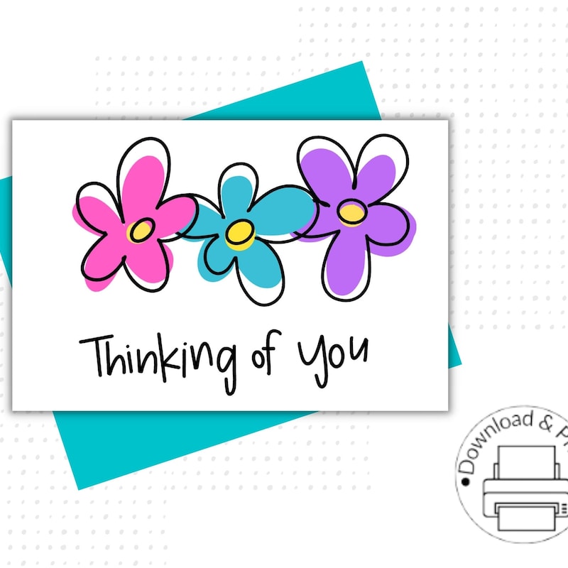 Thinking of You Card - Etsy