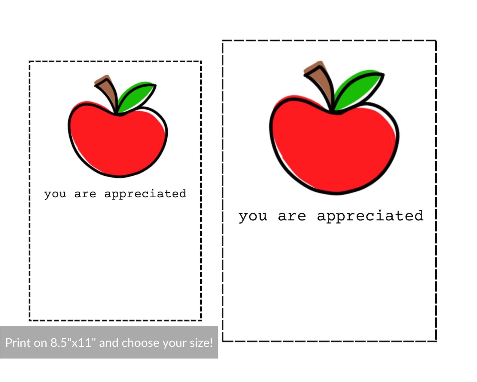 Teacher Appreciation Printable Card / Instant Download PDF / Card ...