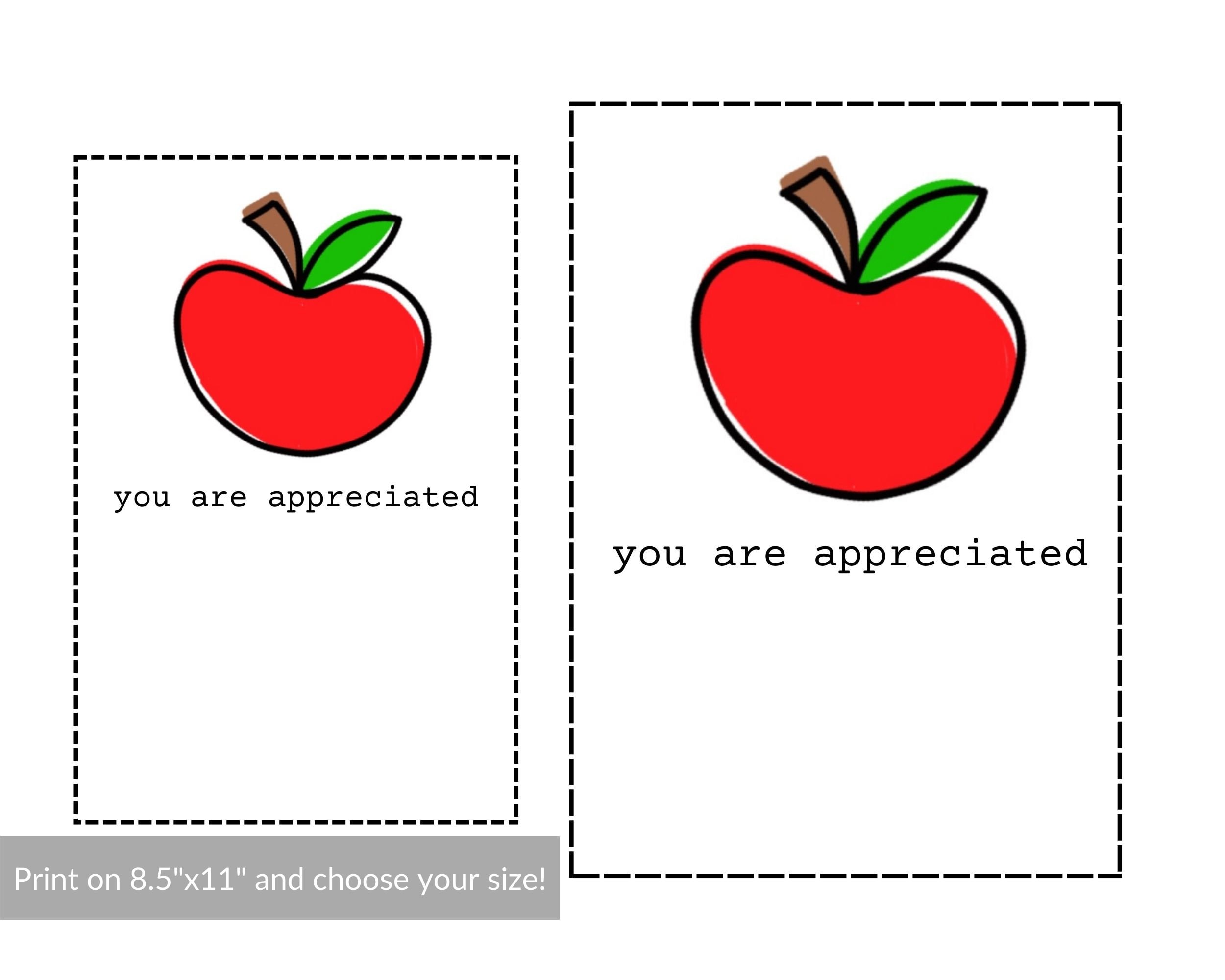 Teacher Appreciation Printable Card / Instant Download PDF / Card ...
