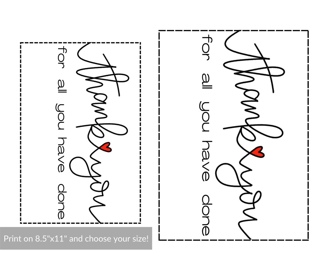 Thank You for All You Have Done Card, Appreciation Card, Card for Appreciation, Thankful Card ...