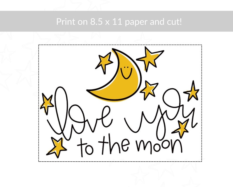 Love You Printable Card / Instant Download PDF / Card Template - Etsy
