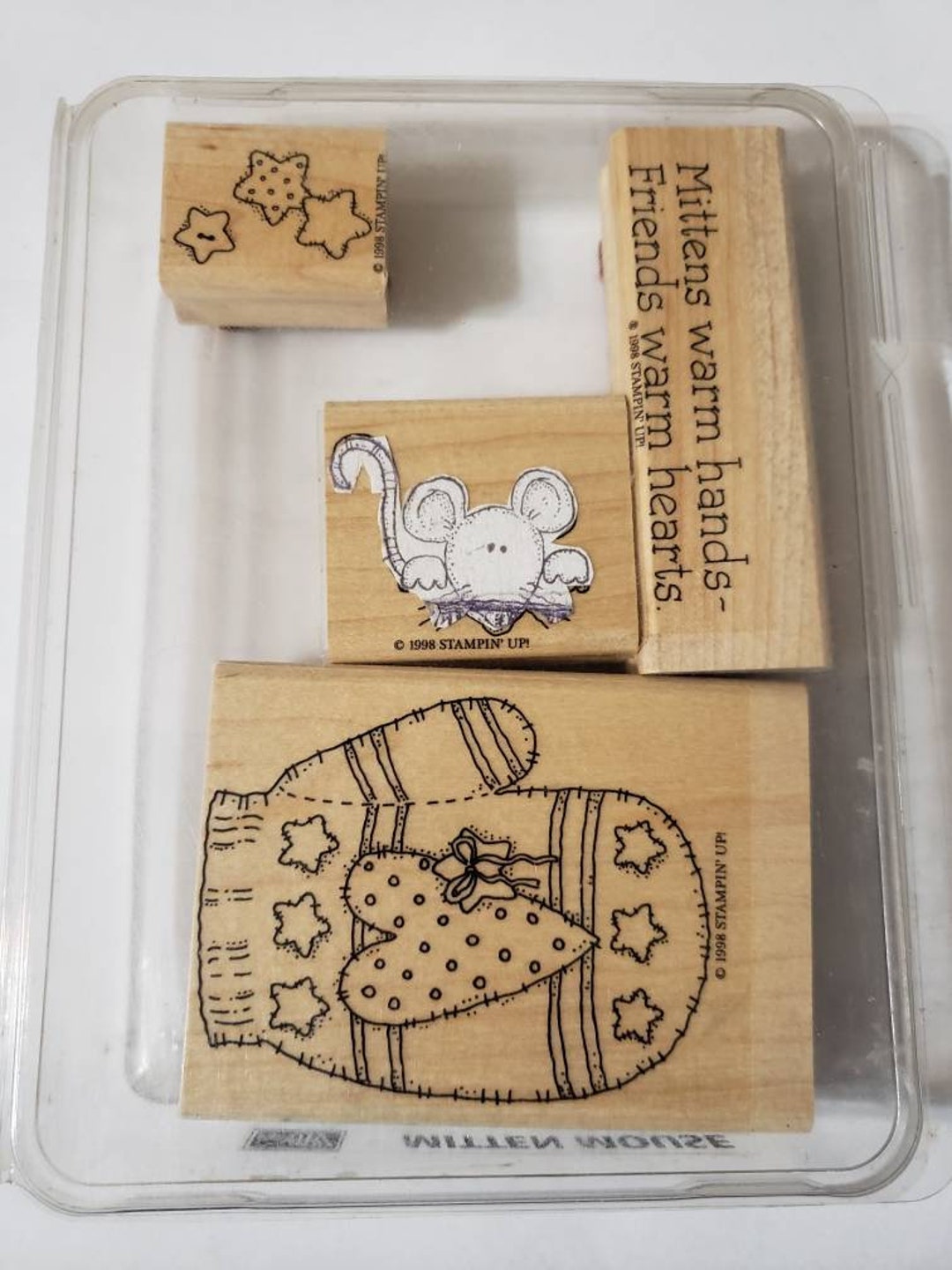 Stampin up Mitten Mouse, Vintage Stamp Set, 1998, Cards Scrapbook - Etsy