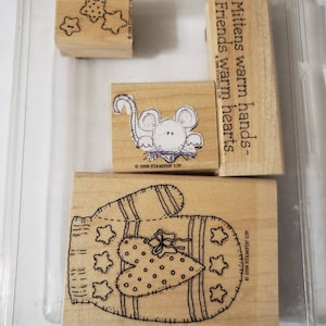 Stampin up Mitten Mouse, Vintage Stamp Set, 1998, Cards Scrapbook - Etsy