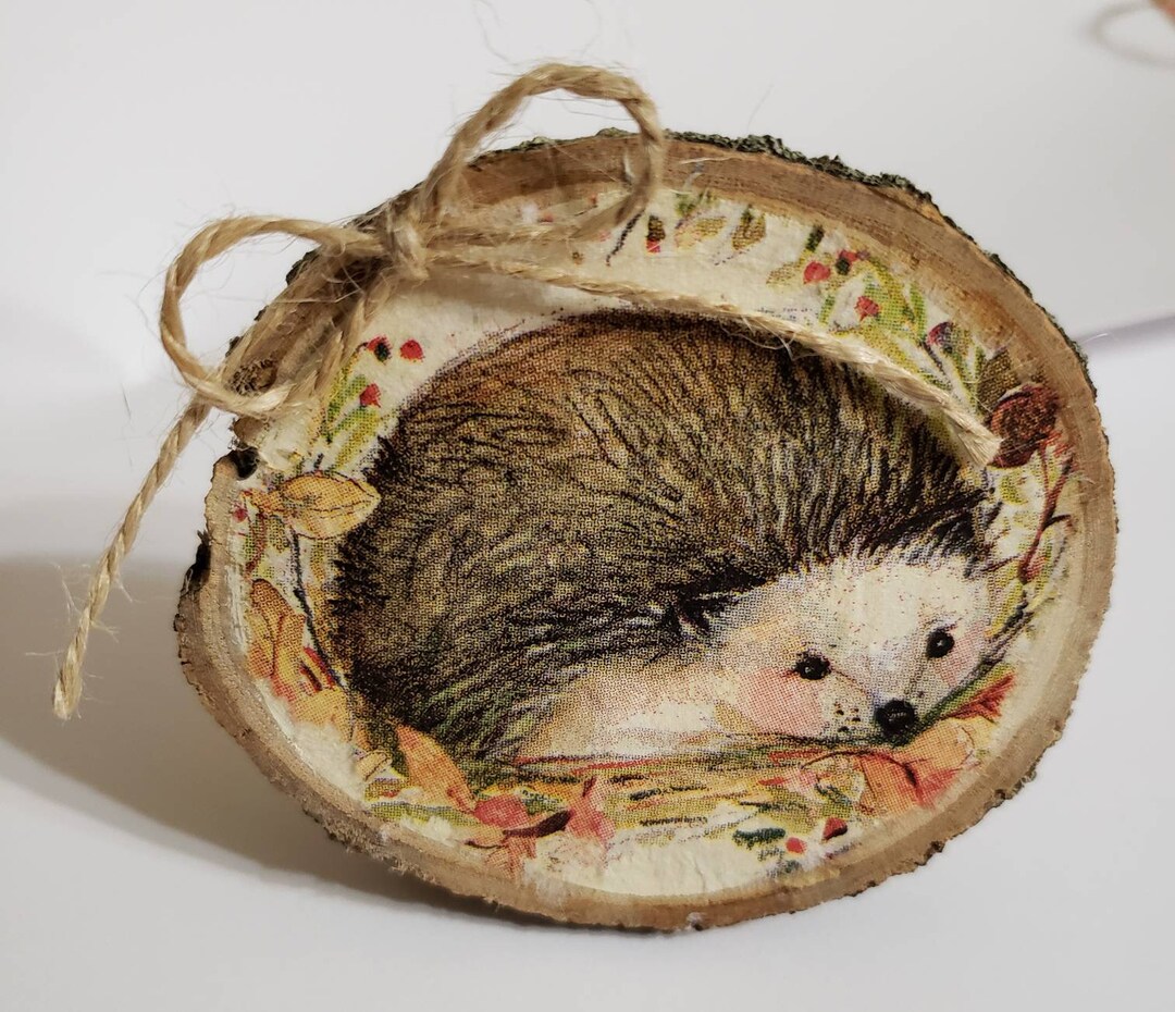 Hedgehog Tiered Tray Decor, Fall, Autumn, Rustic, Hand-made - Etsy
