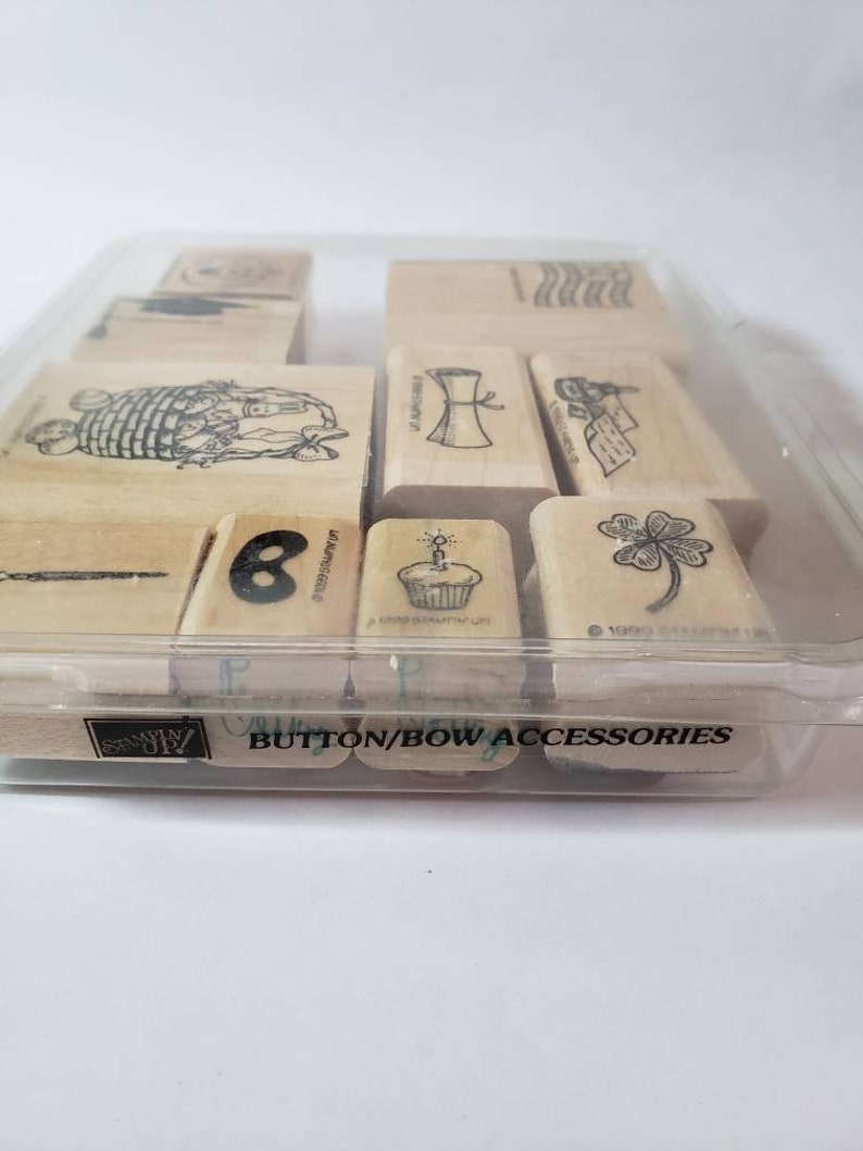 Stampin up Button and Bow Accessory Stamp Set 1999 Scrapbook - Etsy
