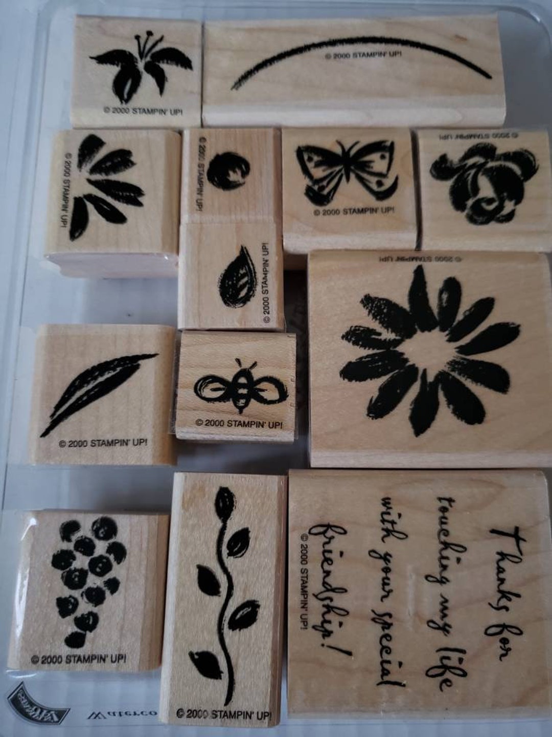 Stampin Up, Watercolor Garden, 13 Piece Stamp Set, 2000, - Etsy