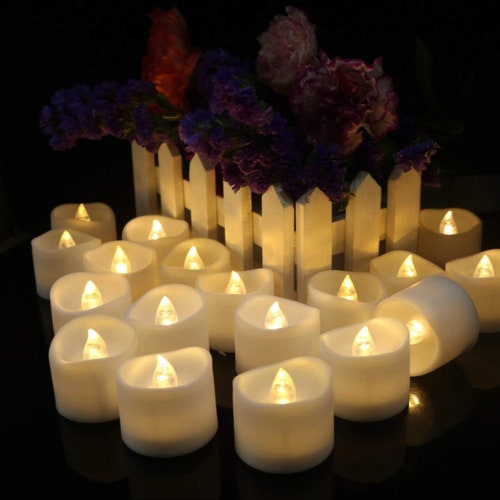 12 Pack White Floating LED Candles Flameless Candles LED - Etsy