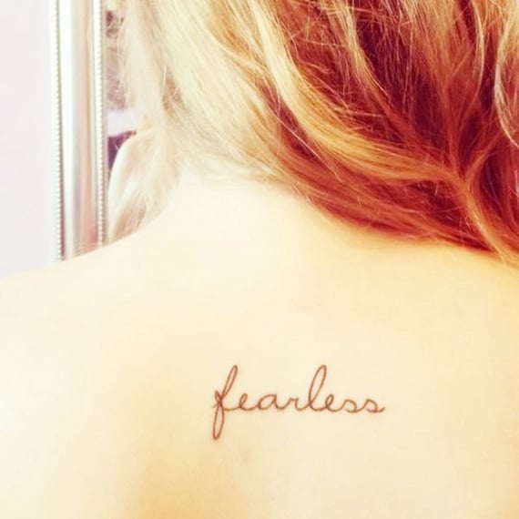 Fearless Shoulder Tattoos Fearless Temporary Tattoo Etsy New Zealand
