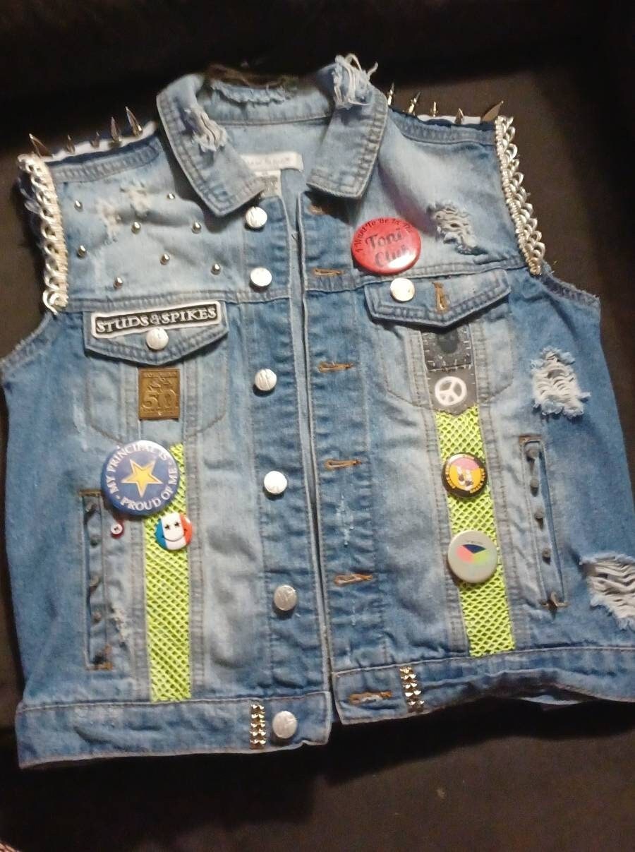 Denim Vest Pin - Etsy