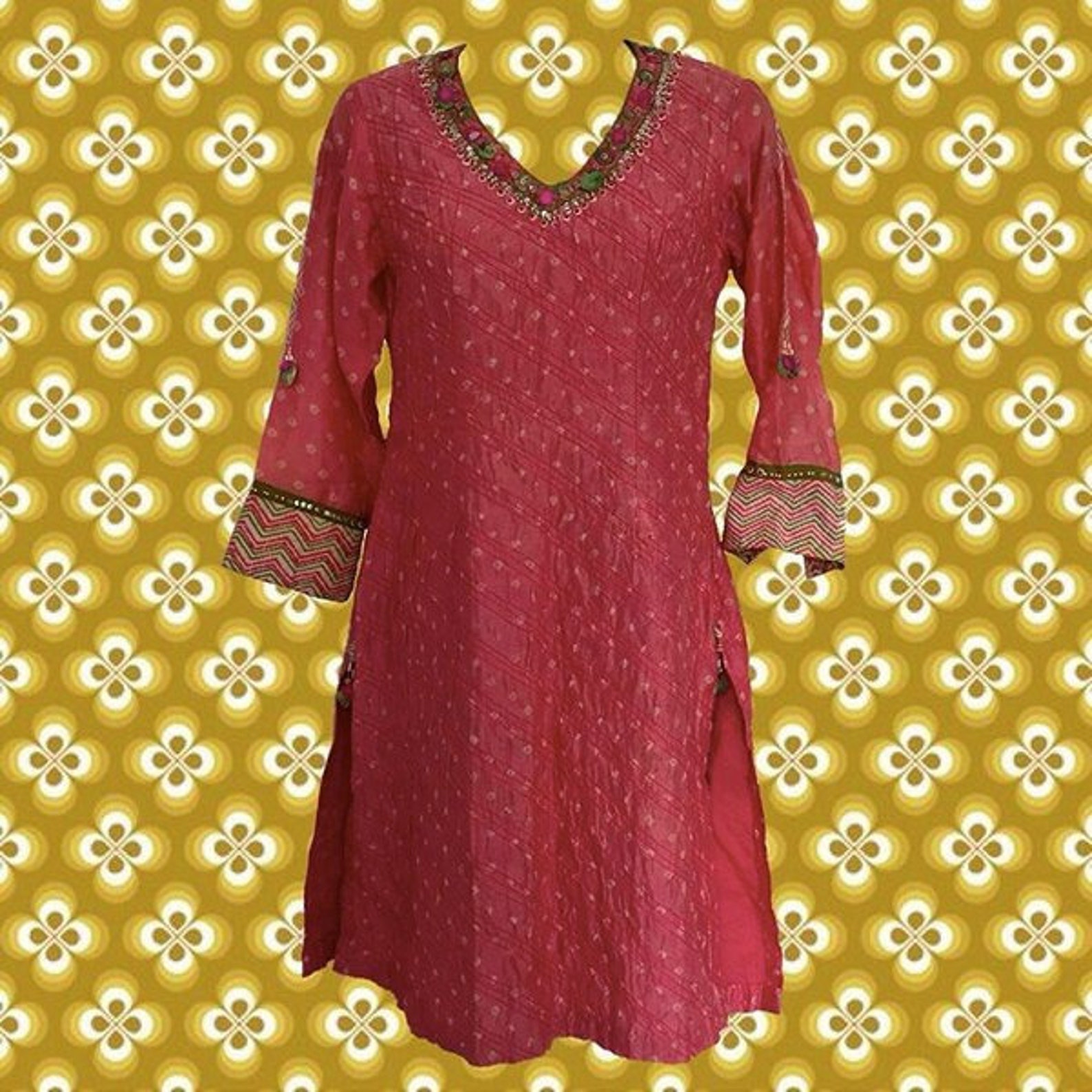 Vintage Indian Tunic • Kaatha by Karishma • Beads & Sequin Detailing at ...