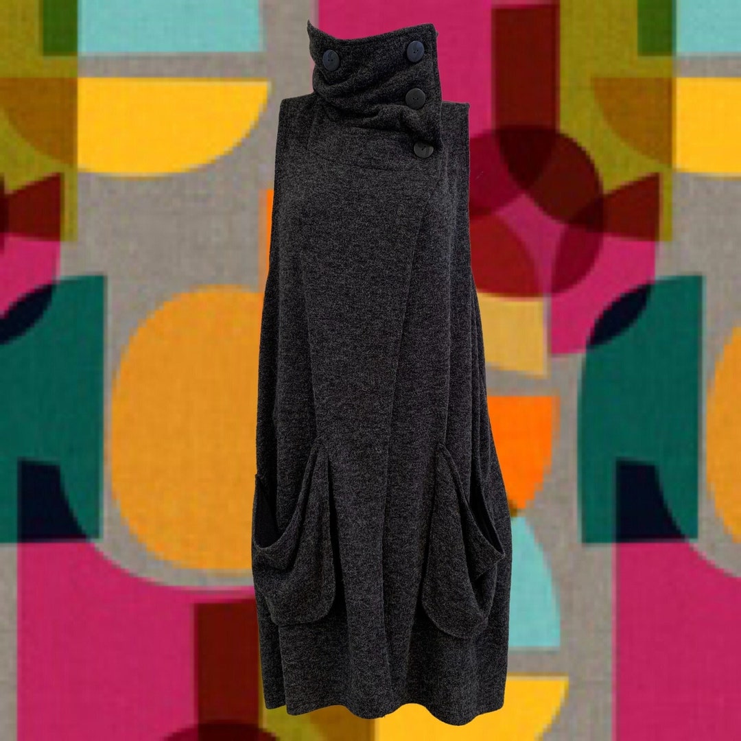 Vintage 90's Funky Swingy Vest • Soft Grey Knit • Choose-your-own ...