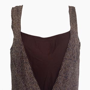 90's Jonathan Martin Studio Dress • Brown Dotted Silk With Attached ...