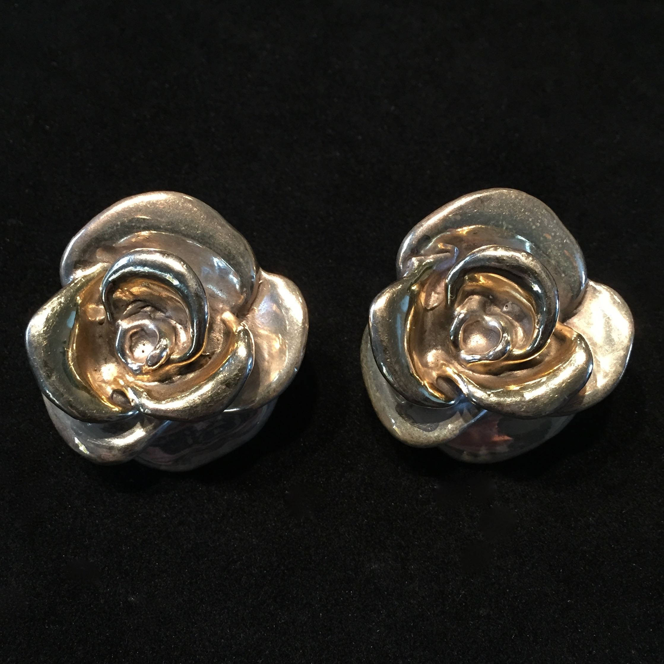 Vintage 80's Sterling Silver Rose Jewelry Pendant - Etsy