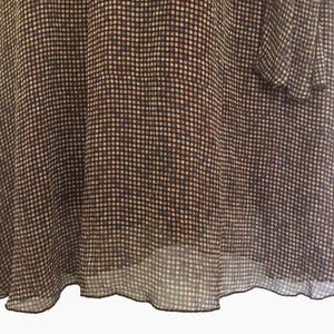 90's Jonathan Martin Studio Dress • Brown Dotted Silk With Attached ...