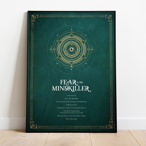Dune / Frank Herbert / Litany Against Fear Art Print - Etsy