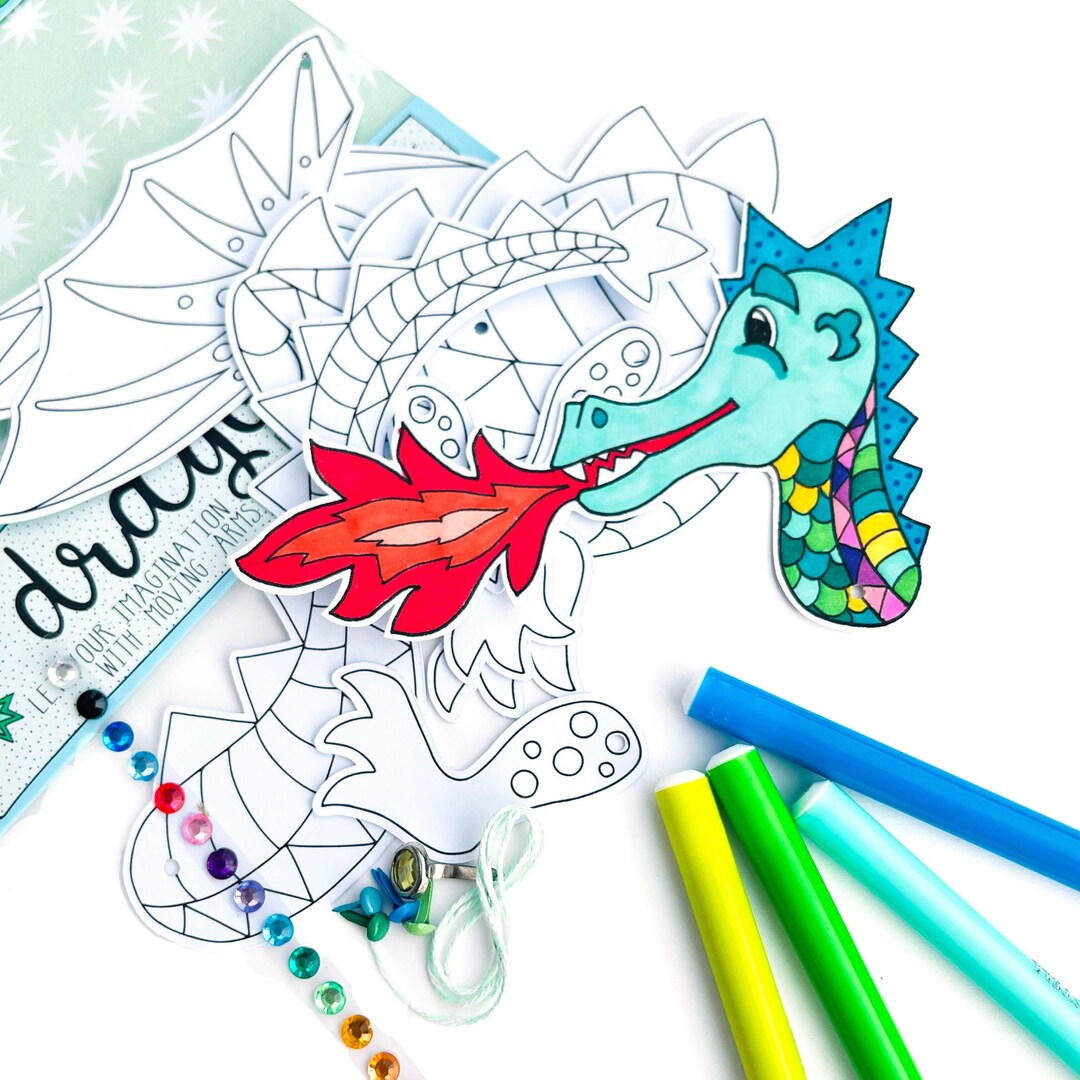 Dragon Craft Kit for Kids Easy Colouring Craft Gift for Kids 4-8 ...