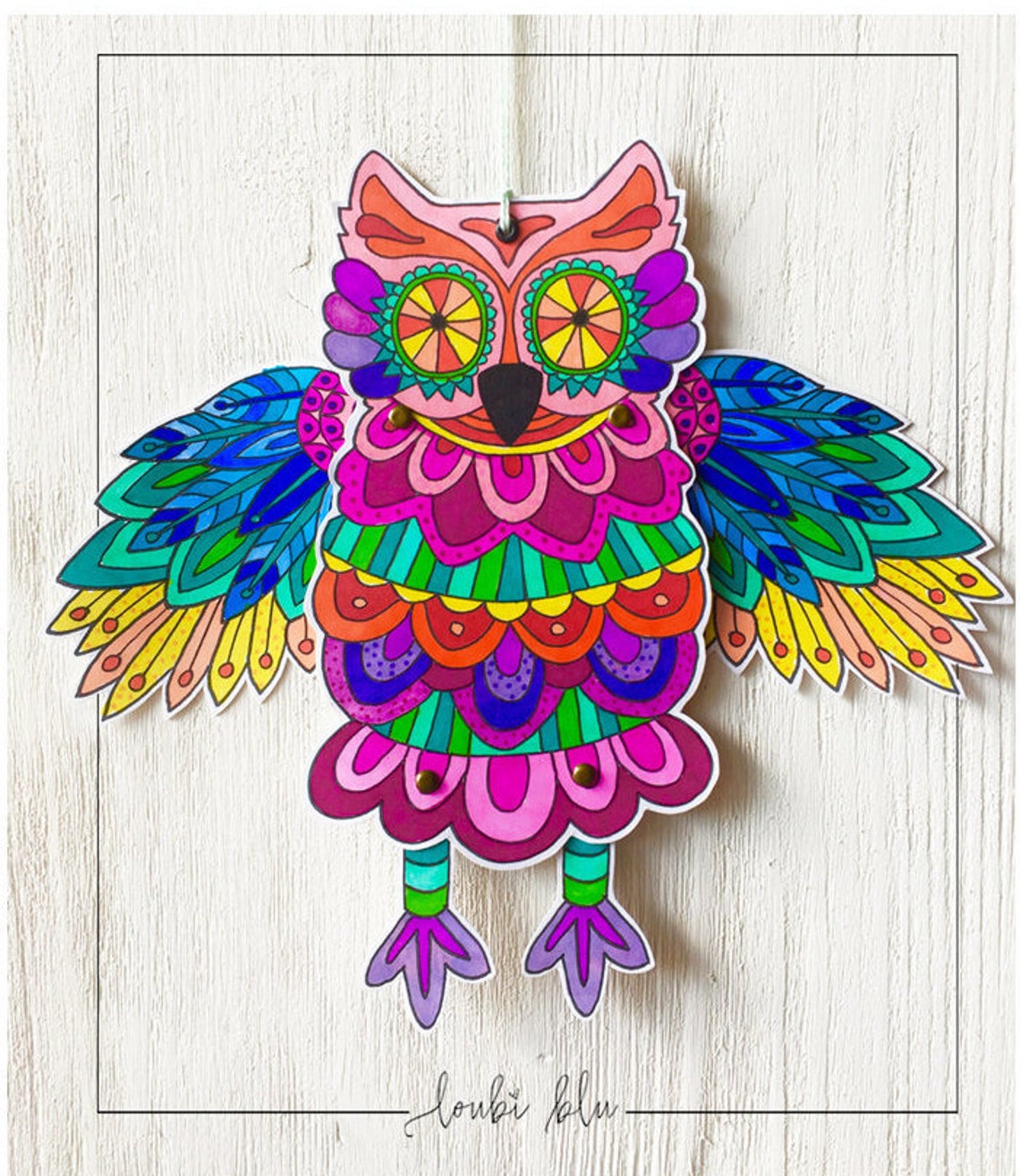 Owl Craft Kit, Childrens Paper Craft, Paper DIY Owl,kids Craft Kit ...