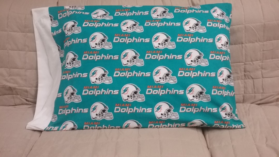 Miami Dolphins Standard/queen Size Cotton Pillowcase - Etsy