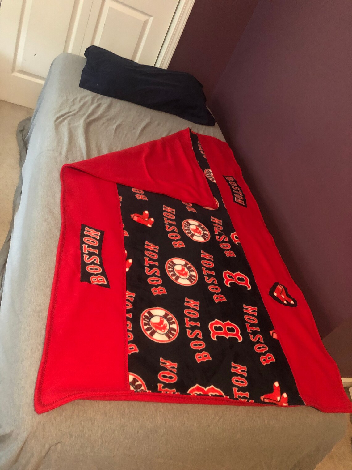 Boston Red Sox Fleece Lap/stadium Blanket - Etsy