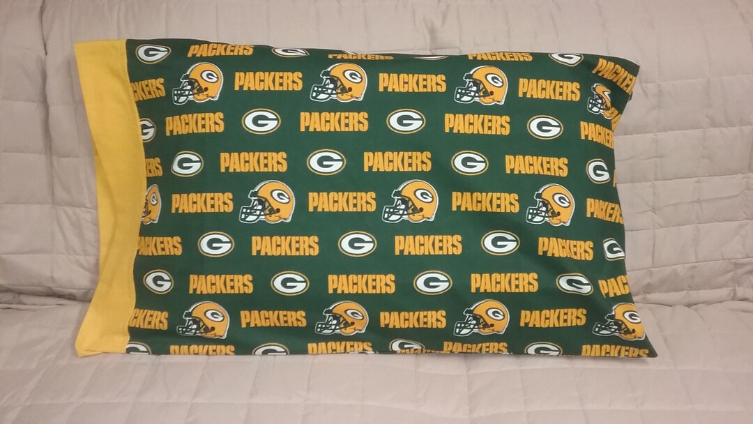 Green Bay Packers Standard/queen Size Cotton Pillowcase - Etsy
