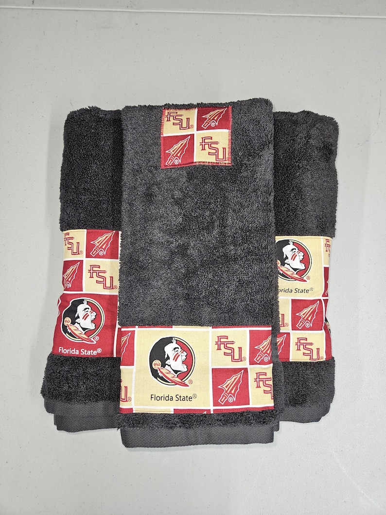 Florida State University Seminoles Hand and Bath Towel Set - Etsy