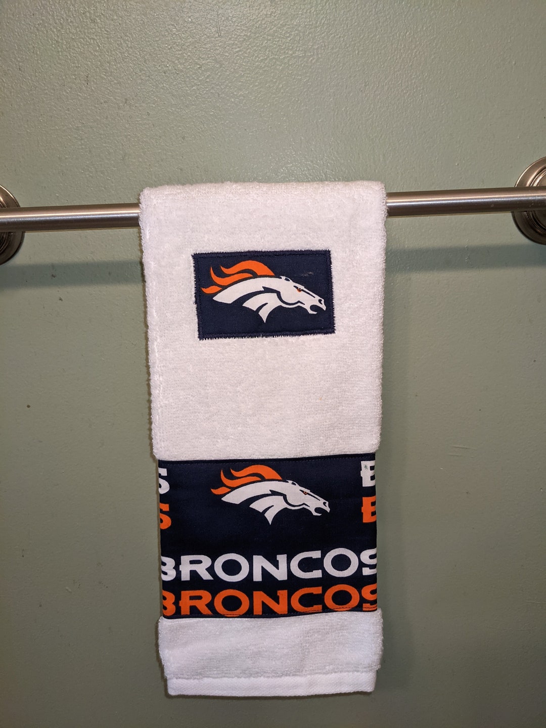 Denver Broncos Hand Towel - Etsy