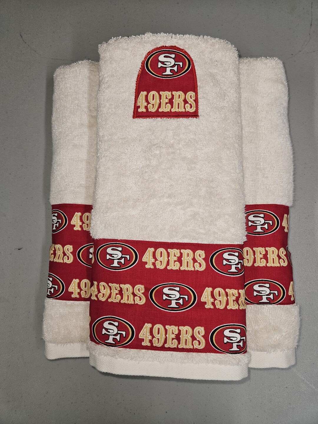 San Francisco 49ers Hand and Bath Towel Set - Etsy