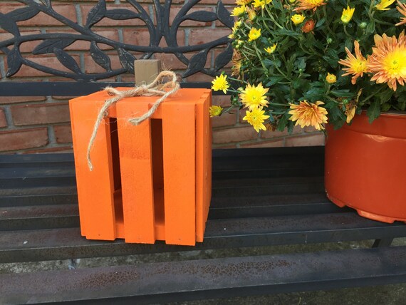 Handmade Wooden Pumpkin Box | Etsy