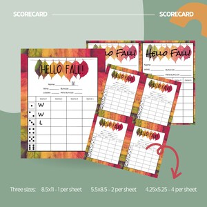 Hello Fall Bunco Printable Set - Etsy