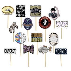 Goth Wednesday Photo Booth Props - Etsy