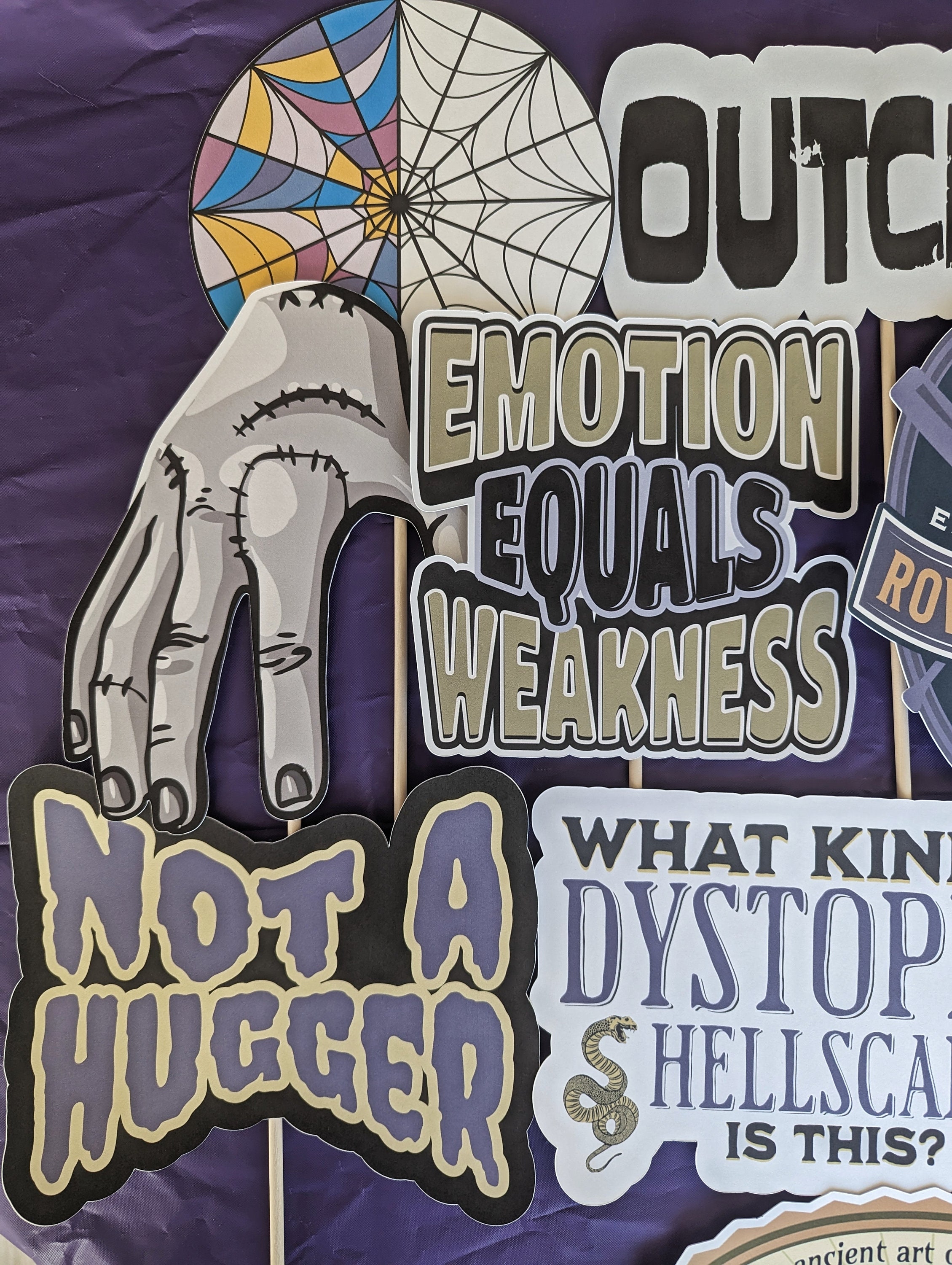 Goth Wednesday Photo Booth Props - Etsy