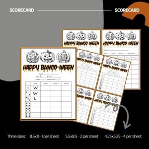 Printable Halloween Bunco | Buncoween Scorecard Set - Etsy