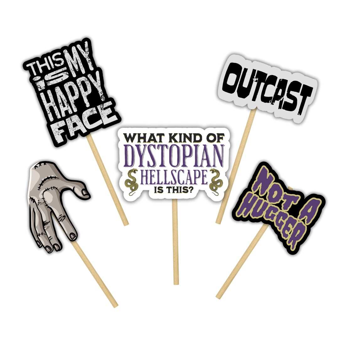 Goth Wednesday Photo Booth Props - Etsy