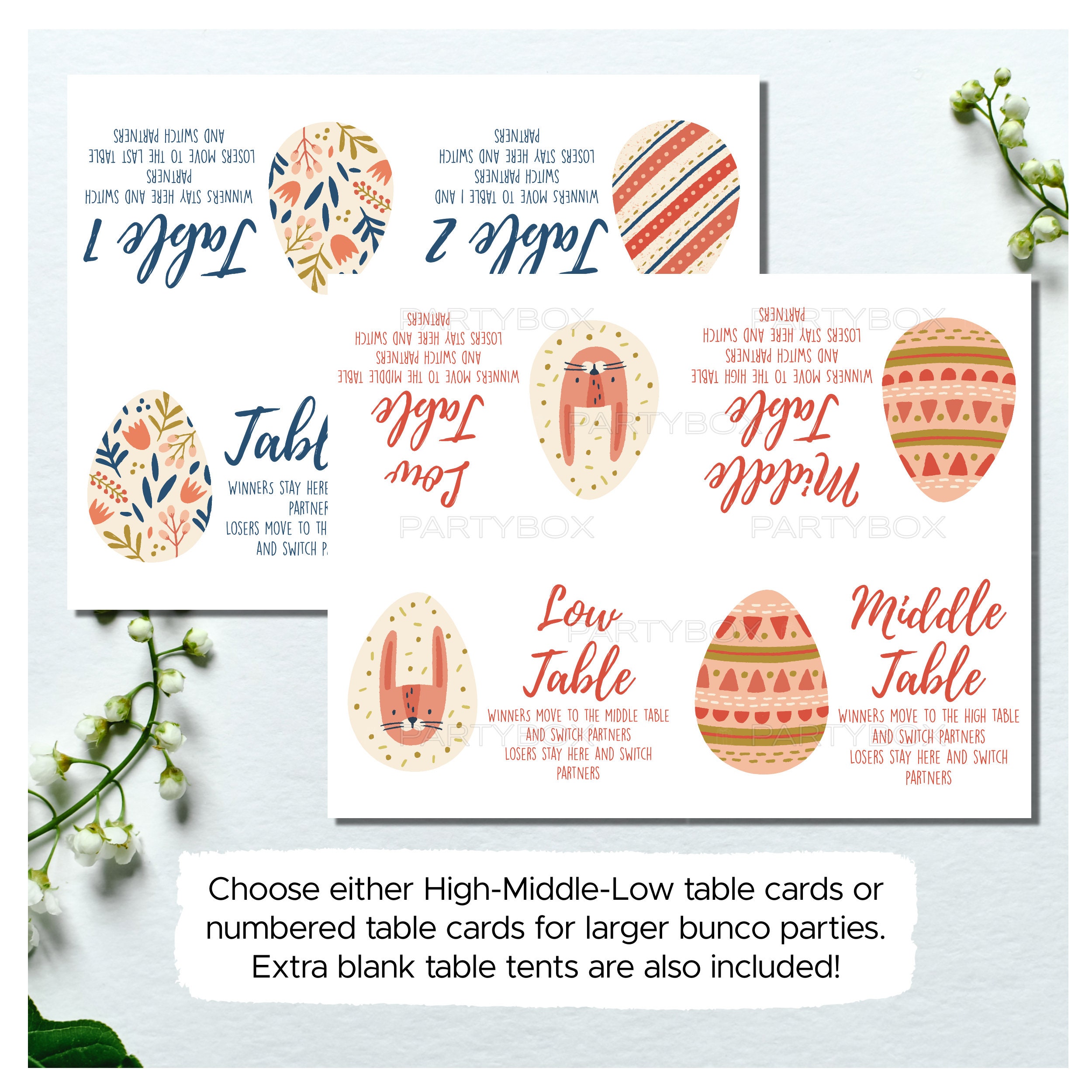 Happy Easter Printable Bunco Set - Etsy