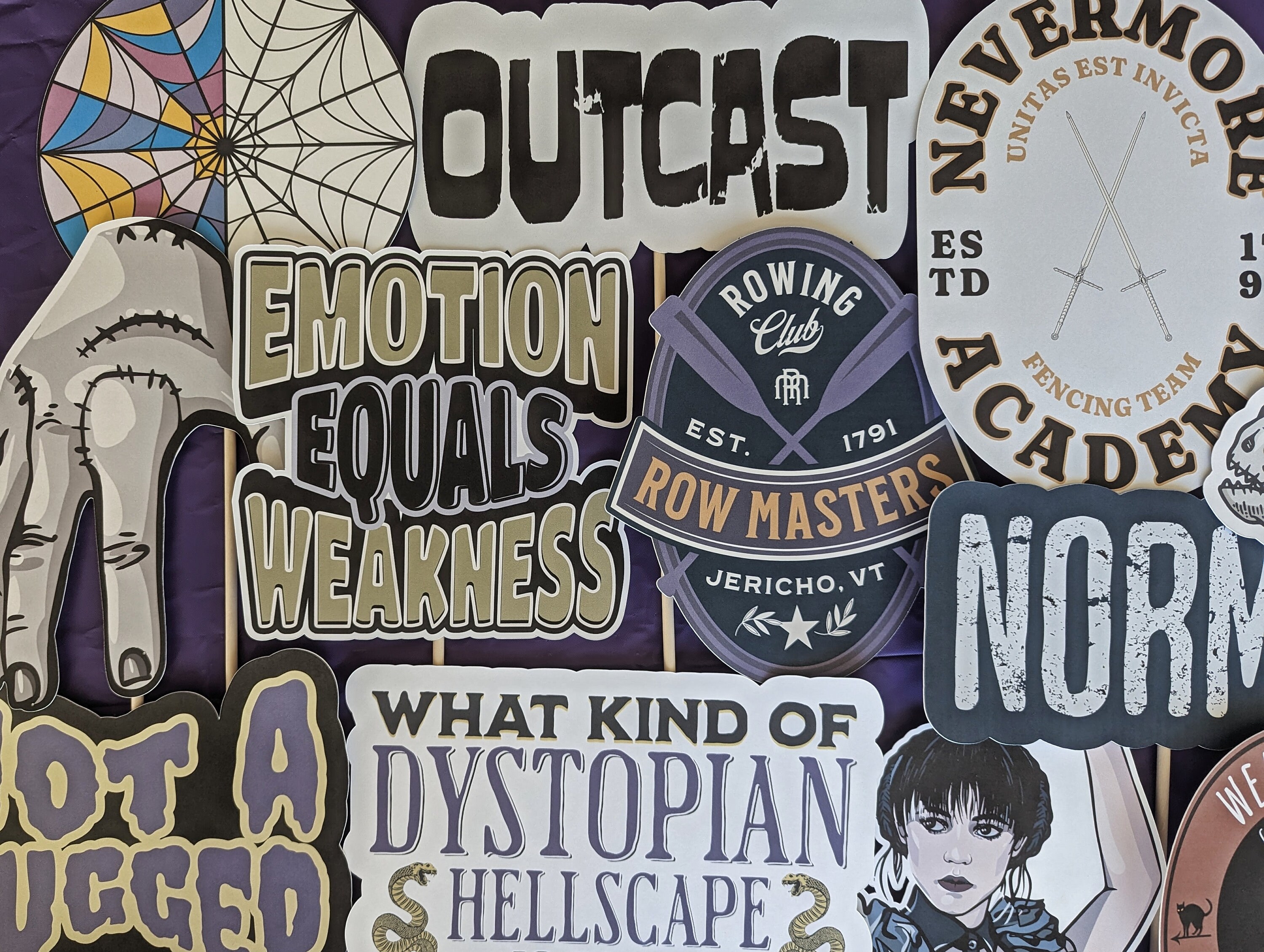 Goth Wednesday Photo Booth Props - Etsy