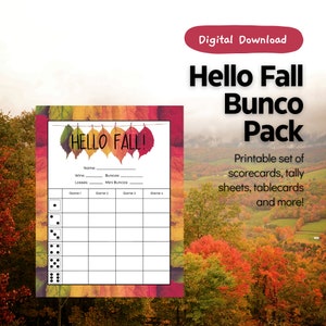 Hello Fall Bunco Printable Set - Etsy