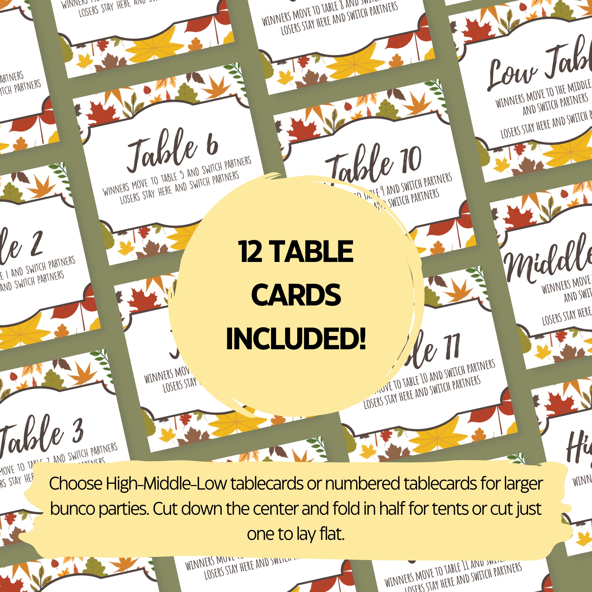 Happy Fall Y'all Printable Bunco Set - Etsy
